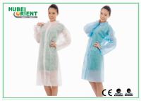 China Disposable PP/SMS/MP/Tyvek Non Woven Lab Coat for Hospital Nursing with Velcro for sale