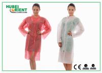 China PP/SMS/MP/Tyvek Nonwoven Disposable Lab Coats With Zip For Workers for sale
