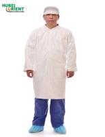 China Tyvek Lab Coat Non Woven Disposable Lab Coat Hospital Nursing Disposable Gown for sale