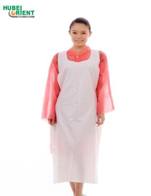 China Medical Protective PE Disposable Apron Without Sleeves For Food Processing for sale