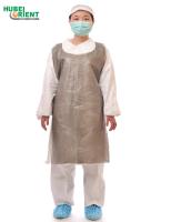 China Disposable Aprons Waterproof Oil Proof PE Plastic Sleeveless Aprons for sale