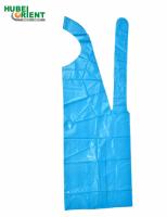 China Disposable PE Apron Medical Disposable Polythene Aprons Blue Aprons With Smooth Surface for sale