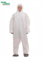 China Personal Protective Hooded Waterproof Disposable Microporous Coverall for sale