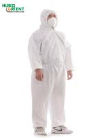 China Disposable 30gsm Polypropylene Nonwoven Hooded Medical Coverall For Hospital for sale