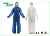 China 45gsm Polypropylene Nonwoven Disposable Chemical Coveralls With Hood for sale