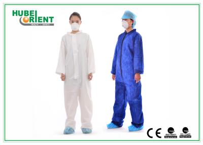 China Disposable Type 5 PP Nonwoven Protective Coveralls With Hood for sale