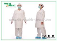 China 30G/M2 Tyvek Disposable Visitor Gown With Snap for sale