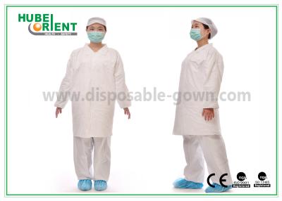 China 30G/M2 Tyvek Disposable Visitor Gown With Snap for sale