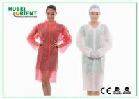China Nonwoven PP MP TVK Lab Coats Disposable With Shirt Collar for sale