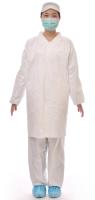 China Medical Protective Disposable Tyvek Lab Coat With Zipper And Elastic Cuffs for factory use for sale