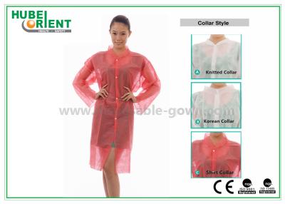 China Unisex MP Tyvek Disposable Visitor Coats With Snaps for sale