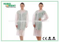 China ISO13485 Comfortable 50G/M2 PP SMS Disposable Lab Coats for sale