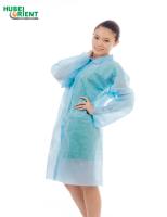China Disposable Medical 25gsm Nonwoven Lab Coat With Velcro Closure for sale