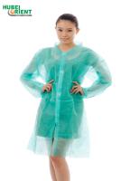 China Disposable Medical 25gsm Nonwoven Lab Coat With Velcro Closure for sale