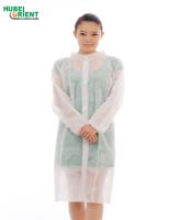 China Disposable Medical 25gsm Nonwoven Lab Coat With Velcro Closure for sale