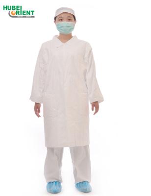 China OEM Medical Disposable 35gsm PP Lab Coat For Hospital for sale