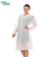 China Medical Disposable PP Nonwoven Lab Coat With Snaps for sale