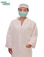 China Breathable Tyvek Disposable Lab Coats With Shirt Collar for sale