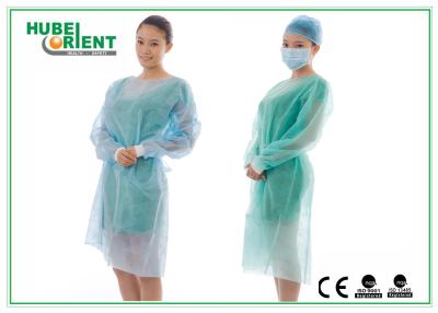 China Disposable Nonwoven SMS Medical Isolation Gown With Long Sleeves for sale