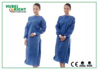 China 55G/M2 Disposable Surgical Isolation Gowns With Knitted Wrist for sale