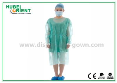 China PP Nonwoven Waterproof  Isolation Gowns With Knitted Wrist for sale