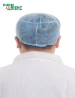 China Disposable PP/SMS Non Woven Doctor Cap Head Cover Hair Net Surgical Doctor Hat With Elastic At Back for sale