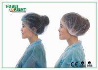 China Disposable PP Nonwoven Mob Cap Bouffant Headcover With Double Elastic for sale