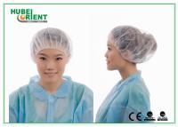 China Disposable Non Woven Polypropylene Breathable Bouffant Cap Blue/Red/White for sale