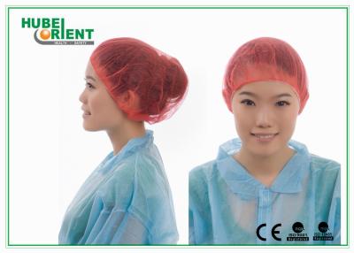 China Disposable PP Colored Non-Woven Bouffant Cap Surgical Round Nursing Hair Head Cover Cap for sale