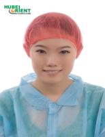 China Disposable PP Colored Non-Woven Bouffant Cap Surgical Round Nursing Hair Head Cover Cap for sale