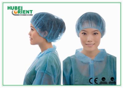 China Non Woven Single Elastic Surgical Head Hair Cover Nonwoven Disposable Bouffant Cap for sale