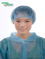 China Non Woven Single Elastic Surgical Head Hair Cover Nonwoven Disposable Bouffant Cap for sale