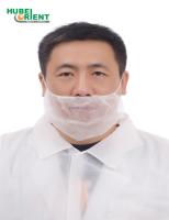 China Breathable Polypropylene Nonwoven Double Elastic Disposable Beard Cover 10G/M2 for sale