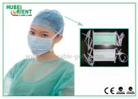 China Breathable Disposable 58gsm 3 Ply Nonwoven Tie On Face Mask for sale