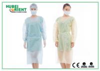 China Disposable Nonwoven Polypropylene Isolation Gown With Elastic Wrist for sale