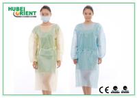 China Disposable Polypropylene Protective Isolation Gown With Elastic Wrist for sale