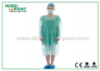 China Dust Prevention Disposable PP Isolation Gown With Knitted Wrist for sale