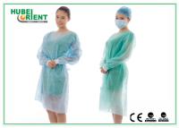 China ISO13485 Non-Sterile Medical Disposable PP+PE Isolation Gown With Customized Weight for sale