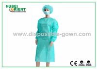 China ISO13485 Waterproof Single Use Isolation Gown With Elastic Or Knitted Wrist for sale