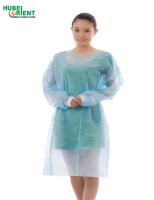 China CE MDR Disposable Medical PP PE Isolation Gown With Knitted Wrist for sale