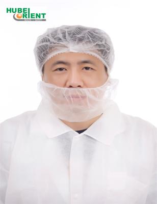 China 18 Inch Single Elastic 12gsm Nonwoven Disposable Mob Cap With Beard Cover for sale