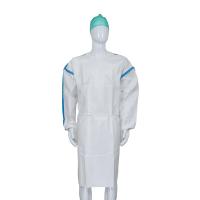 China Certificated CE MDR Disposable Waterproof Medical  PP+PE Isolation Gown With Elastic Or Knitted Wrist for sale