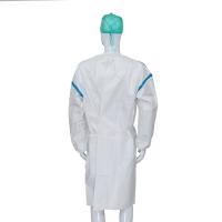 China Certificated CE MDR Disposable Waterproof Medical  PP+PE Isolation Gown With Elastic Or Knitted Wrist for sale