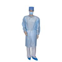China Certificated CE MDR Disposable Waterproof Medical  PP+PE Isolation Gown With Elastic Or Knitted Wrist for sale