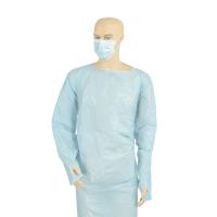China Anti Dirt CPE Disposable Protective Clothing With Thumb Loop for sale
