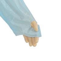 China Anti Dirt CPE Disposable Protective Clothing With Thumb Loop for sale