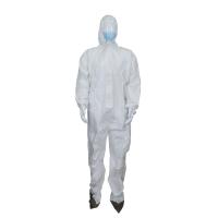 China Disposable Non woven long sleeve coveralls With Elastic Wrists and Ankles , Size custom for sale