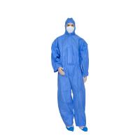 China Disposable Non woven long sleeve coveralls With Elastic Wrists and Ankles , Size custom for sale