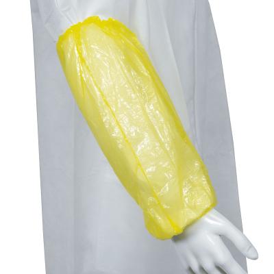 China Oil Proof Disposable Waterproof Colorful PE Oversleeves For Restaurant for sale