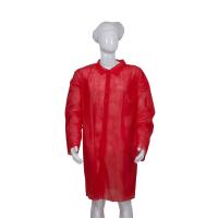 China Non Stimulant Velcro Closure Disposable Lab Coats for sale